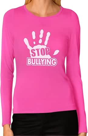 Stop Bullying Speak Up Pink Shirt Day Anti-Bullying Women Long Sleeve T ...
