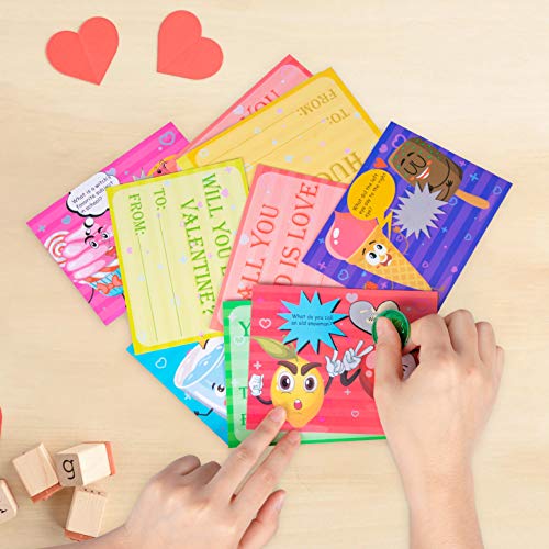 Valentine's Day Cards for Kids - 36 Scratch off Jokes Cards + 36 ...