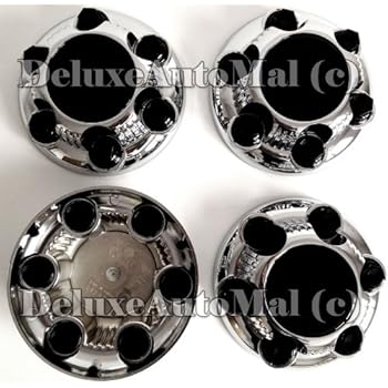 Amazon.com: DeluxeAuto 6 LUGS New Chrome Wheel Center Caps (Set of 4 ...
