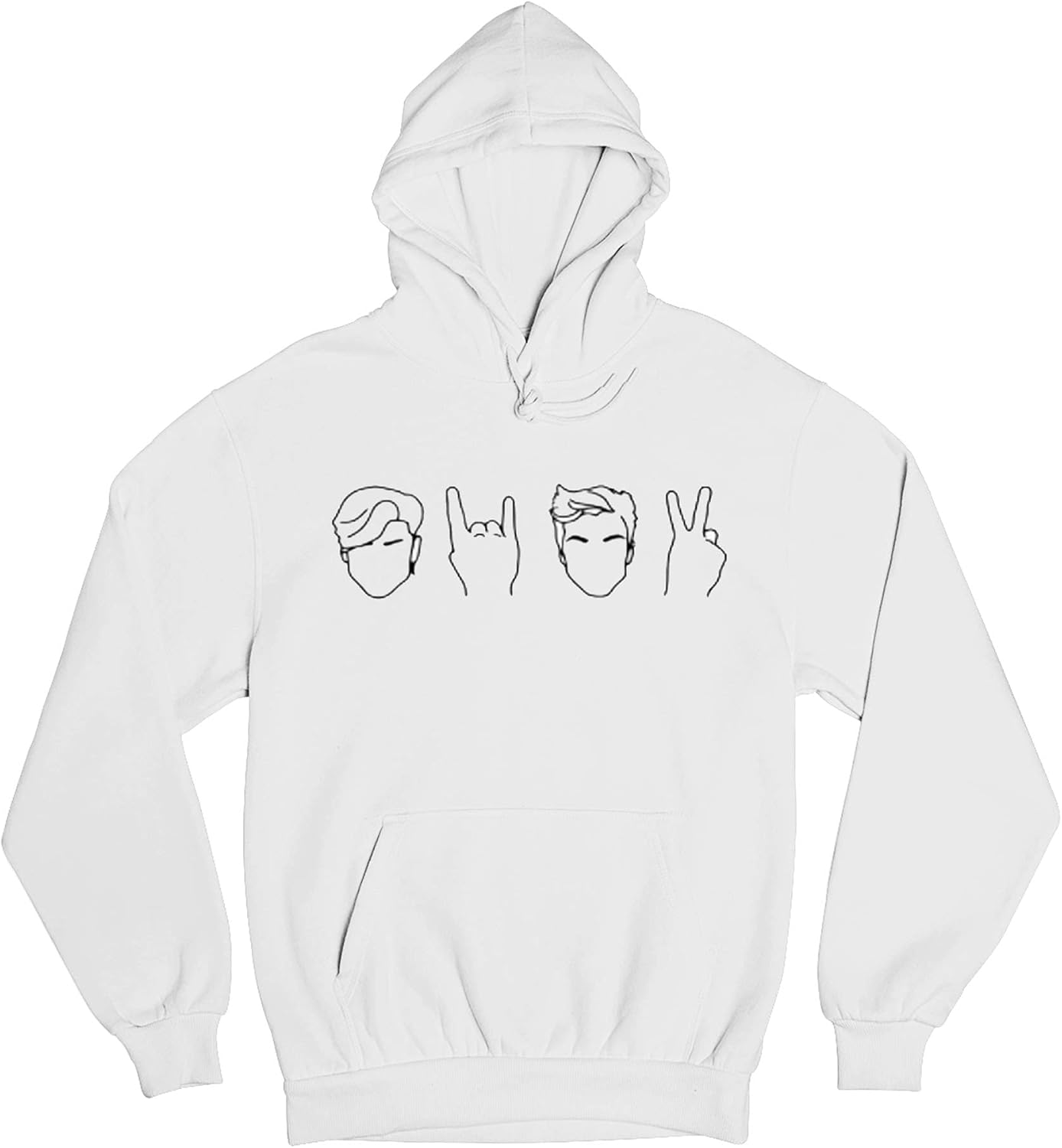 Amazon.com: LACXEBeer Dolan Twins Merch Face Lineart Youth - T Shirt ...