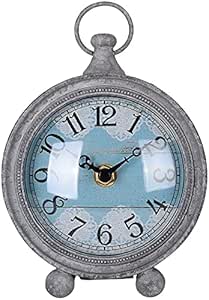 Amazon.com: NIKKY HOME Vintage Coastal Beach Blue Table Clock Home ...