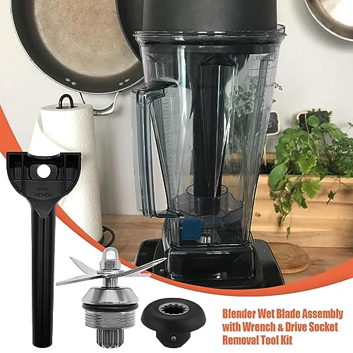 Blender Wet Blade Assembly With Wrench & Drive Socket Removal Tool Kit ...
