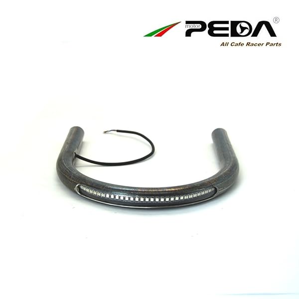 7U PEDA Cafe Racer Seat Frame Hoop Width 21.5CM Loop w/LED Light Lamp ...