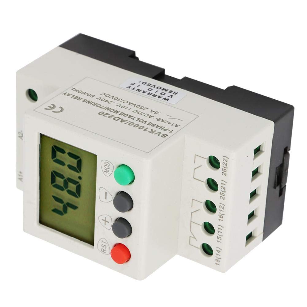 SVR1000 Single Phase Over-Voltage Under-Voltage Protection Relay LCD ...