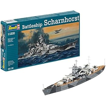 Amazon.com: Revell Germany 1/1200 Battleship Scharnhorst Model Kit ...