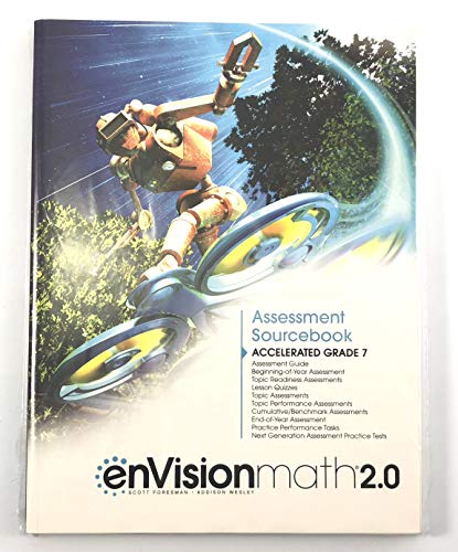 Pearson enVision Math 2.0, Assessment Sourcebook, Accelerated Grade 7 ...