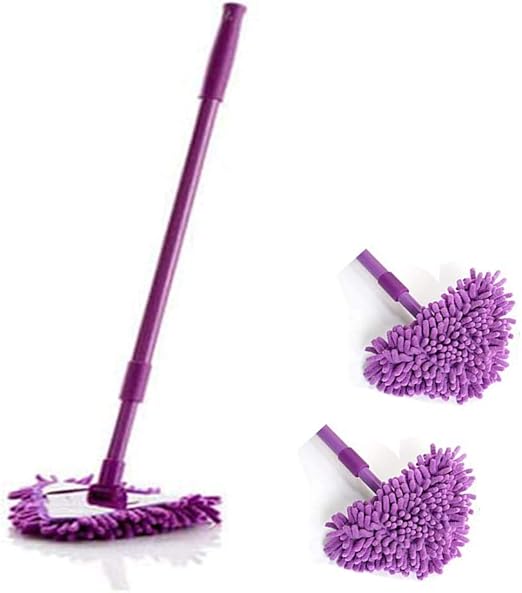 180 Degree Rotatable Adjustable Triangle Cleaning Mop, Extendable Dust ...