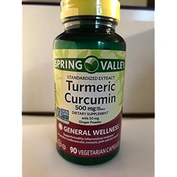 Amazon.com: Spring Valley Turmeric Curcumin 500mg with 50mg Ginger ...