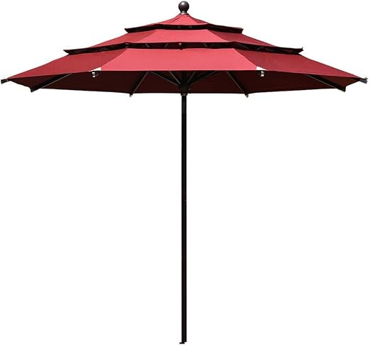 Amazon.com: EliteShade Sunbrella 11ft 3 Tiers Market Umbrella Patio ...