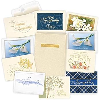 Amazon.com : Sympathy Cards Assortment Box - 35 Cards and 38 Envelopes ...