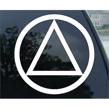 Amazon.com: (2x) AA Alcoholics Anonymous Symbol - Sticker - Decal - Die ...