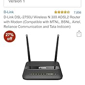D-Link DSL-2750U Wireless N 300 ADSL2 + Router - Buy D-Link DSL-2750U ...