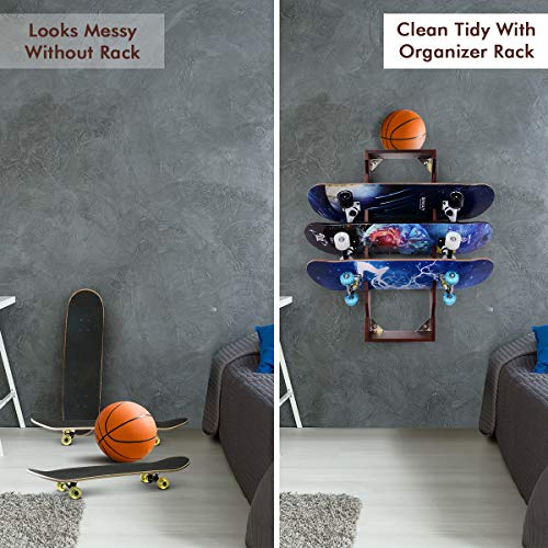 XCSOURCE Skateboard Rack | Skateboard Storage | Wall Mounted Skateboard ...