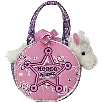 Amazon.com: Aurora World Fancy Pal Pet Plush Carrier, Western Pink Boot ...