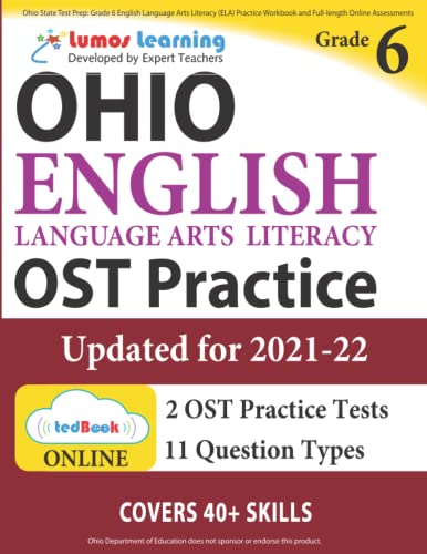 Ohio State Test Prep: Grade 6 English Language Arts Literacy (ELA ...