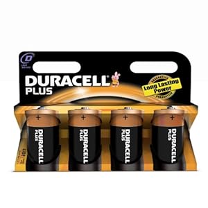 Duracell Plus MN1300 Alkaline D Batteries - 4-Pack: Amazon.co.uk ...