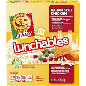 Lunchables Around the World Italian Style Chicken Nuggets (4.2 oz Tray ...