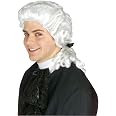 Amazon.com: Rubies Men's Colonial Judge Costume Wig, White, One Size ...