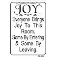 Amazon.com: JOY Everyone Brings Joy To This Room. 10x7 Plastic Sign ...