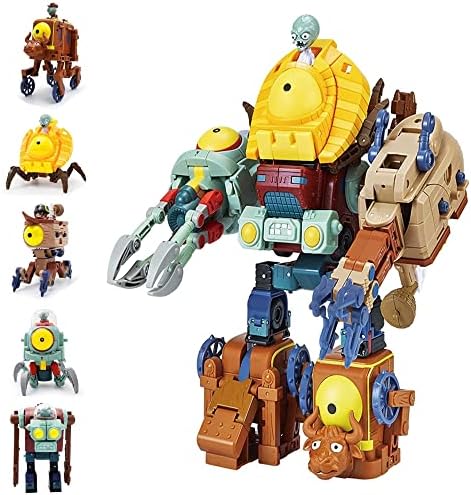 Plants and Zombies Toys Transformer 5 in 1 Figures vs Peashooter Party ...