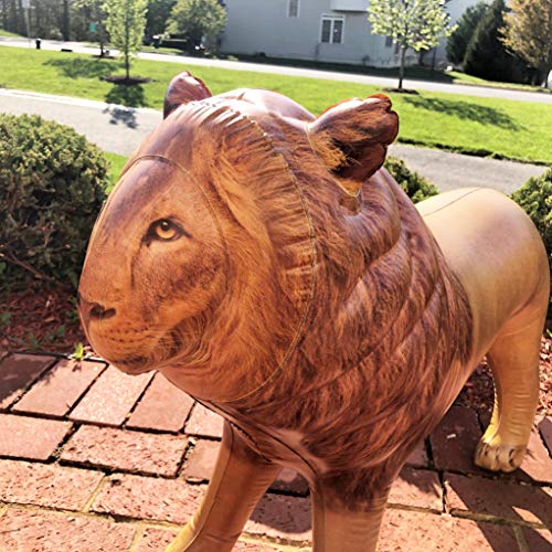 Jet Creations Inflatable Male Lion with Mane Stuffed Animal, Standing ...