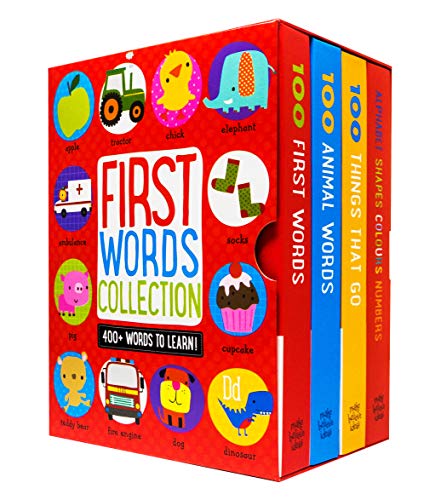 First Words Collection 4 Children Baby Kids Books Box Set (100 Animal ...
