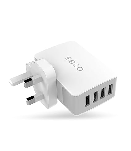 eeco USB Charger Plug 4 Port 27W Fast Charging: Amazon.co.uk: Electronics