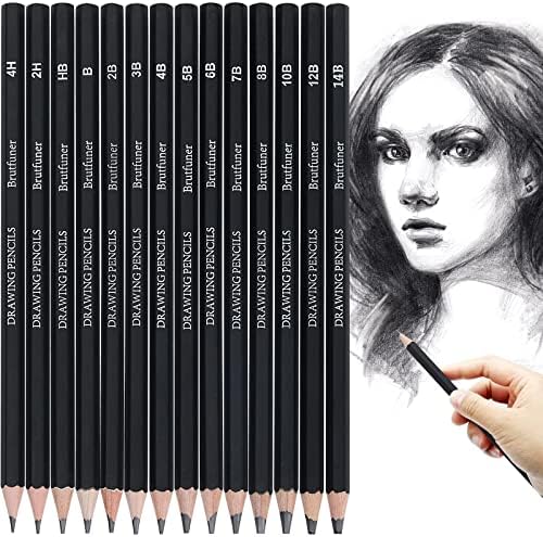 YUANCHENG Professional Drawing Sketching Pencil Set - 14 Pieces Drawing ...