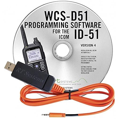 Icom WCS-D51 Programming Software with USB Cable for Icom ID-51A, ID ...