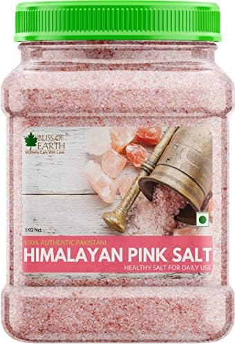 Bliss of Earth 1KG Pure Pakistani Himalayan Pink Salt Non Iodised for ...