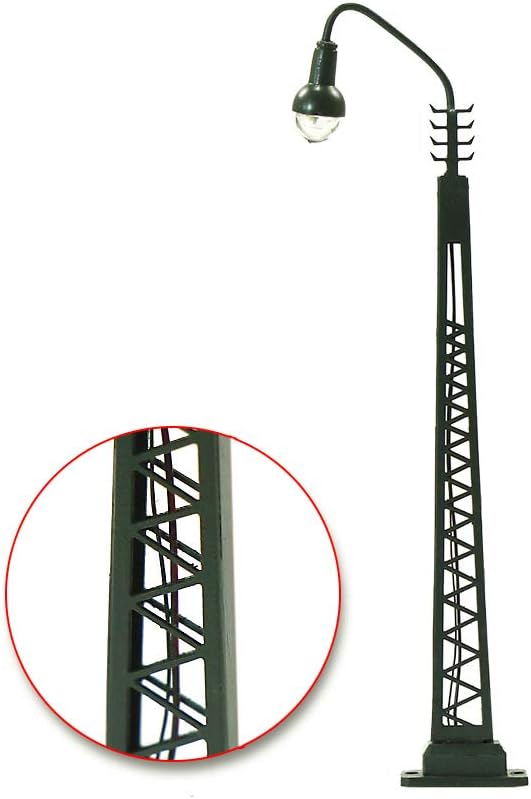 Evemodel 3pcs Model Railway N Scale lights Lattice Mast lamp Track ...
