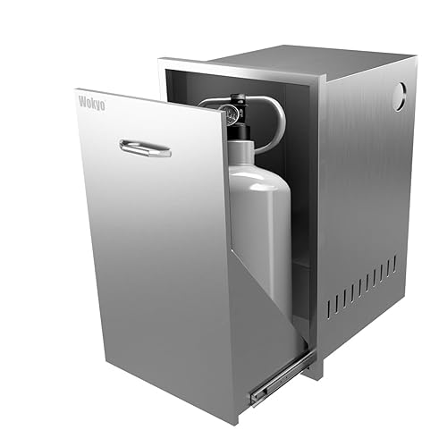 Pull Out Trash Can Propane Tank Storage Stainless Steel Trash Can ...