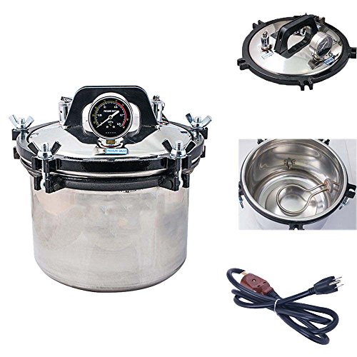 2Gal 8L Autoclaves Sterilizer Electric Heated Autoclave Steam ...