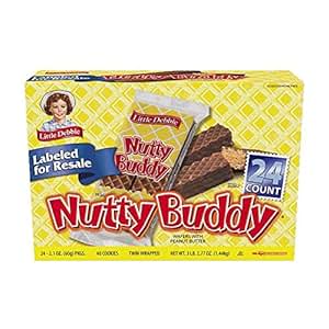 Amazon.com : Little Debbie Nutty Buddy Chocolate Fudge & Peanut Butter ...