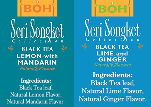 BOH Tea Variety Gift Pack Cameronian Black, Lime Ginger Tea, Lemon ...