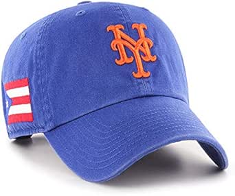 Amazon.com: '47 New York Mets Clean Up Hat Cap Royal/Orange/Puerto Rico ...