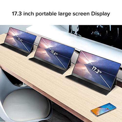 Portable Monitor, Upgraded 15.6 Inch IPS HDR 100% sRGB 1920X1080 FHD ...