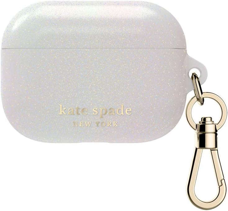 Amazon.com: Kate Spade New York Airpods Pro Case - White Glitter/Green ...