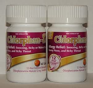 Amazon.com: Chlorpheniramine Maleate Extended Release, 12 Mg, 120 ...