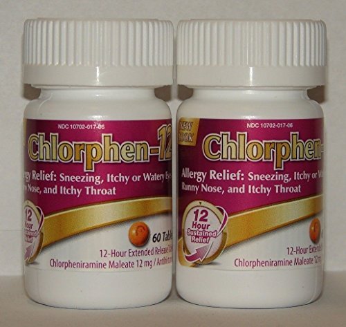 Chlorpheniramine Maleate Extended Release, 12 Mg, 120 Tablets by ...