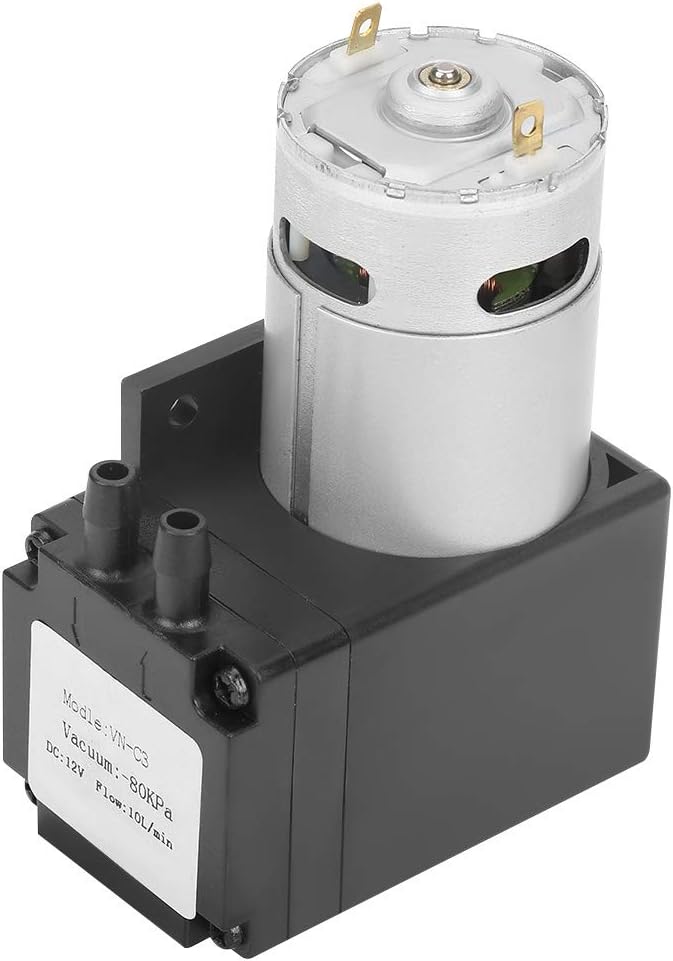 Elprico Mini Vacuum Pump, DC12V 12W Mini Small Oilless Vacuum Pump ...