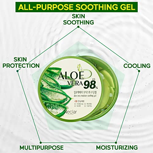 Neclar - Pure Organic Aloe Vera Gel - Aloe Vera Soothing gel - Aloe ...