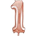 34" Foil Rose Gold Number 1 Balloon : Amazon.ca: Health & Personal Care