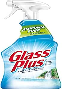 Amazon.com: Glass Plus Glass Cleaner, 32 Fl Oz Bottle, Multi-Surface ...