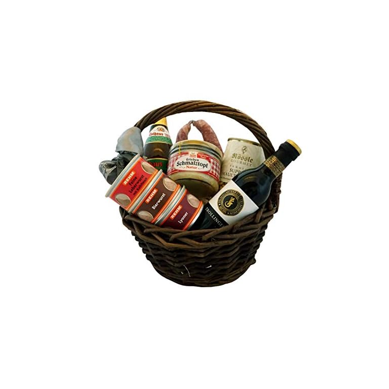 Fresskorb herzhaft rustikal | deftiger schwäbischer Geschenkkorb ...