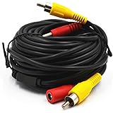 Amazon.com: Car RCA DC Audio Video AV Extension Cable for CCTV Security ...