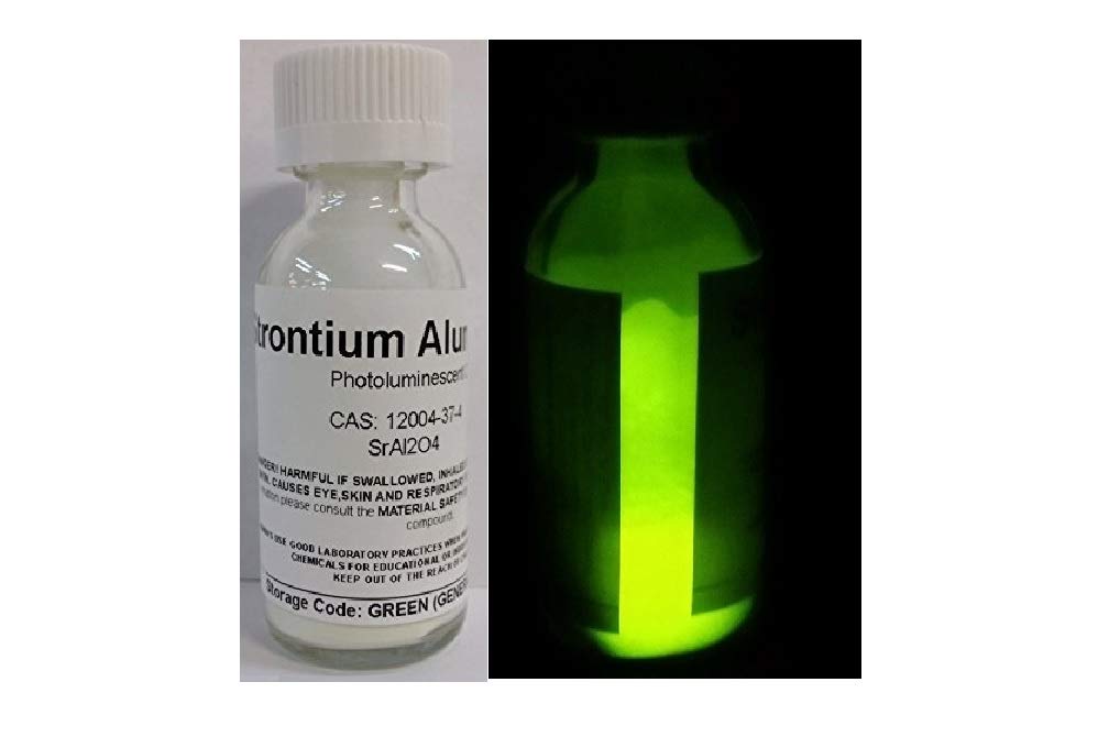 Strontium Aluminate (25 Grams) Bright Yellow Glow Powder- Glow in The ...
