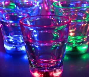 Amazon.com | Light Up Multicolor LED Shot Glass Lite Cubes(Quantity=3 ...
