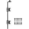 Amazon.com: 18" Heavy Duty Cane Bolt Gate Drop Rod Gate Drop Pin ...