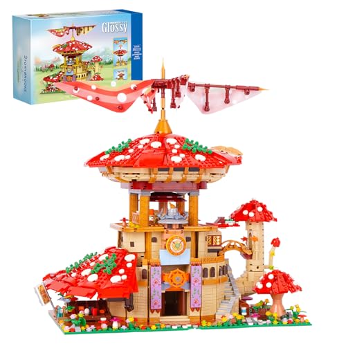 Vinbosion Building Blocks Set, Mushroom Inn Bricks Toys,Building Blocks ...